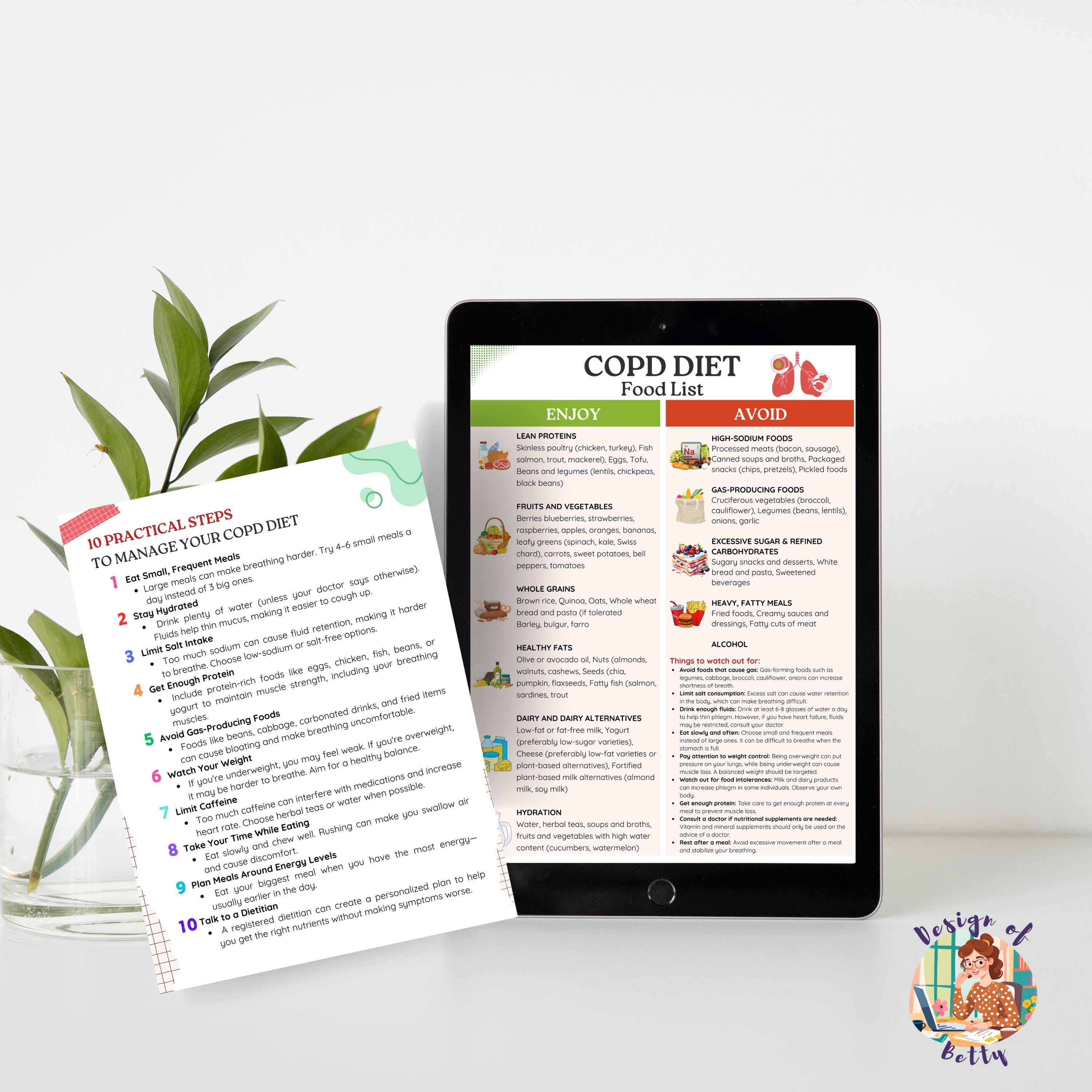 COPD Diet Food List, COPD Diet Plan PDF, Diet Sheet for Chronic ...