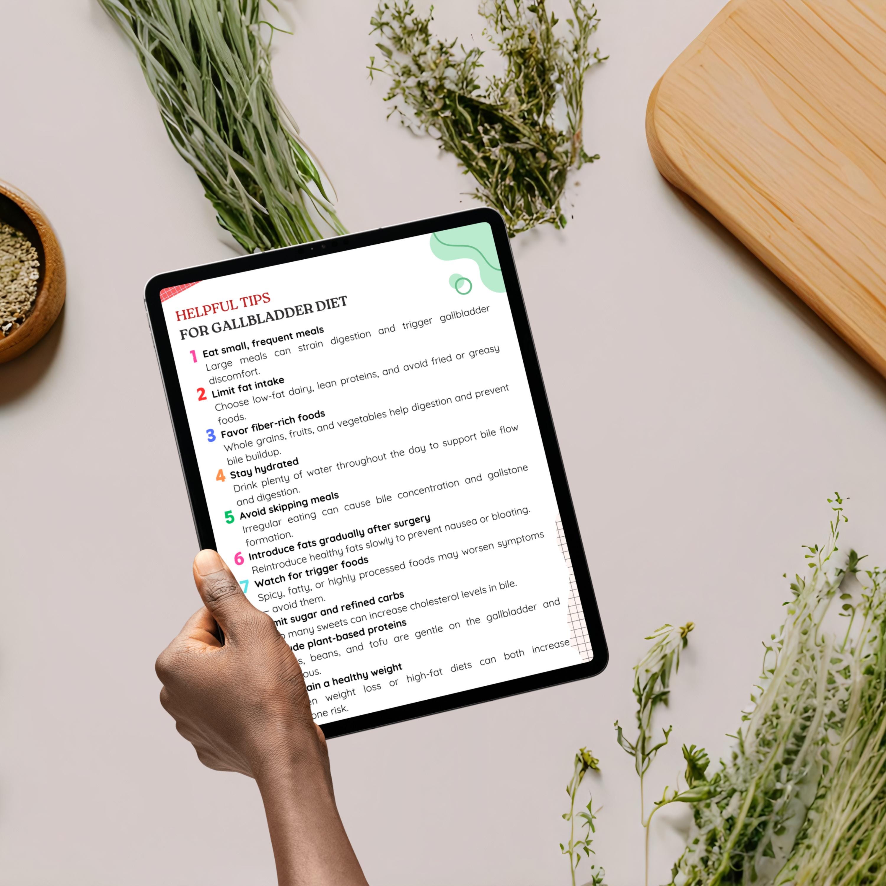 Gallbladder Diet Food List, Gallstones & Post Gallbladder Removal ...