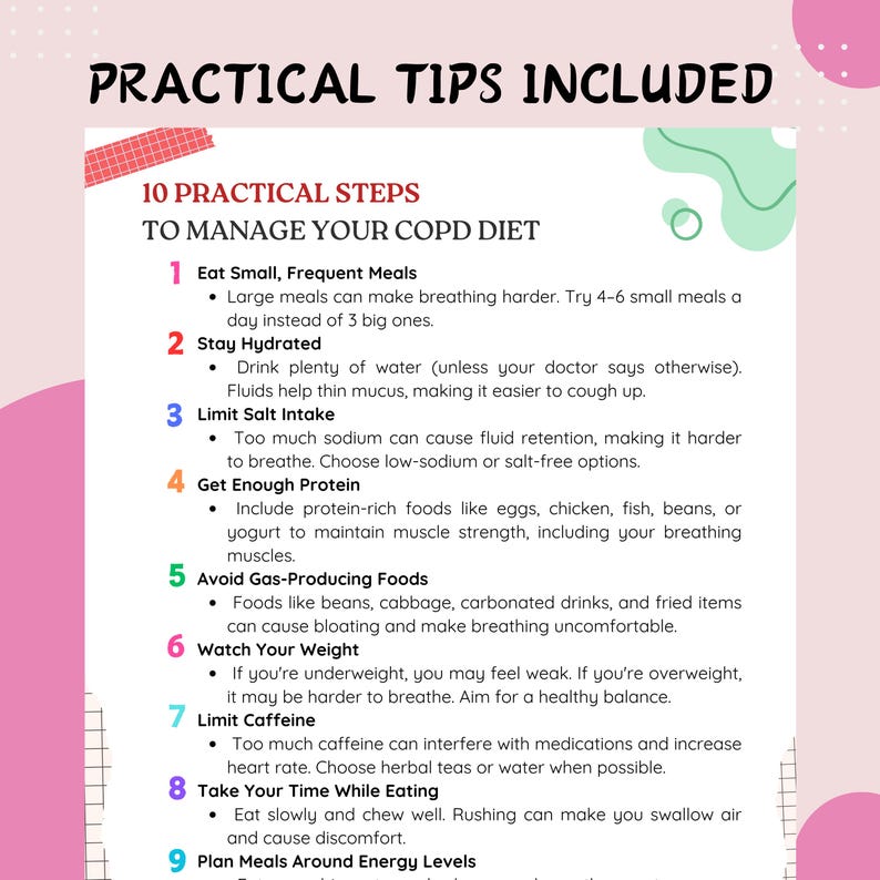 COPD Diet Food List, COPD Diet Plan PDF, Diet Sheet for Chronic ...