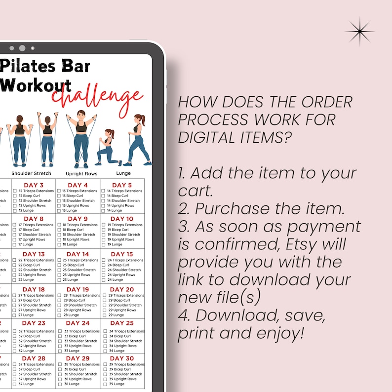 30 Day Pilates Bar Workout Challenge, Pilates Exercise| Pilates ...
