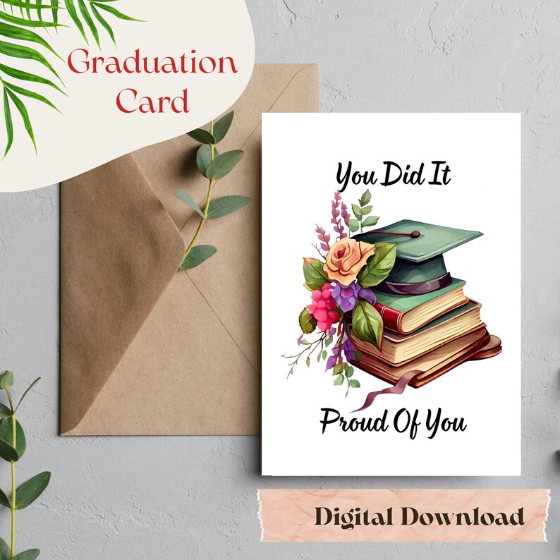 Minimalist Graduation Card Printable 2024 Graduate Congratulations ...