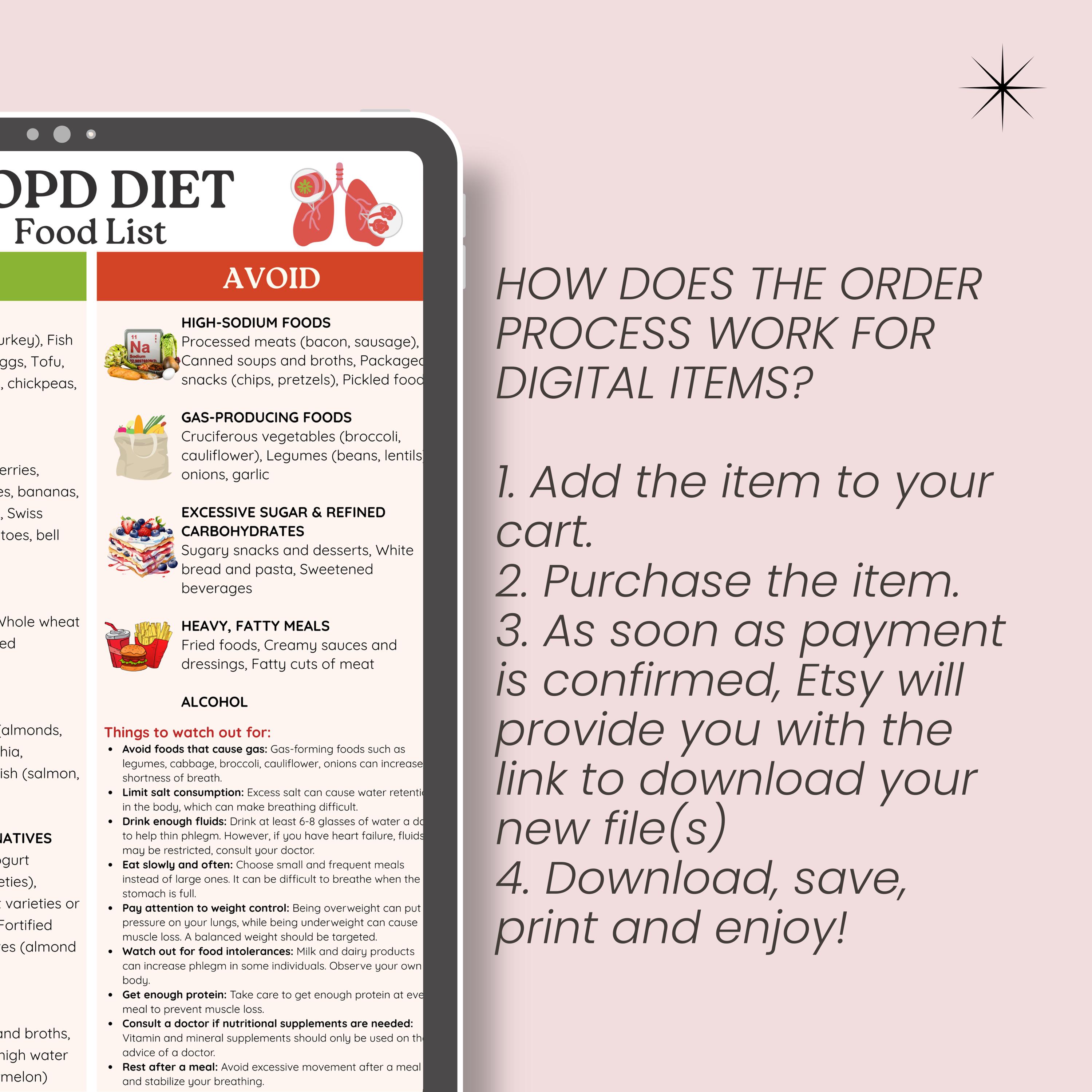 COPD Diet Food List, COPD Diet Plan PDF, Diet Sheet for Chronic ...