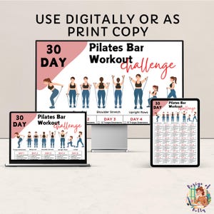 30 Day Pilates Bar Workout Challenge, Pilates Exercise| Pilates ...