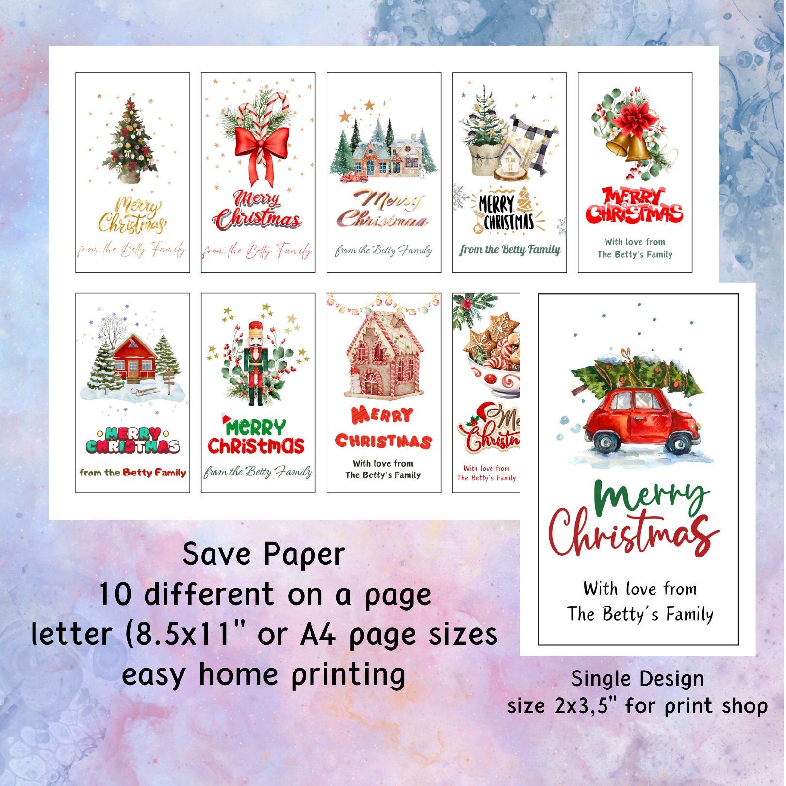Editable Christmas Gift Tags Printable Template Canva DIY Gift Tag ...