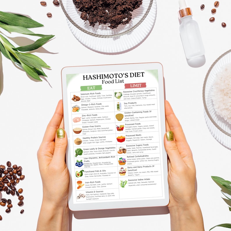 Hashimoto's Diet Food List for Thyroid Health | Food Chart Hashimoto ...