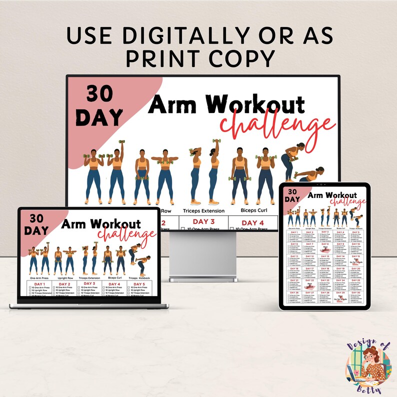30 Day Arm Workout Challenge, Arm Workout Plan, Strengthen Arms ...
