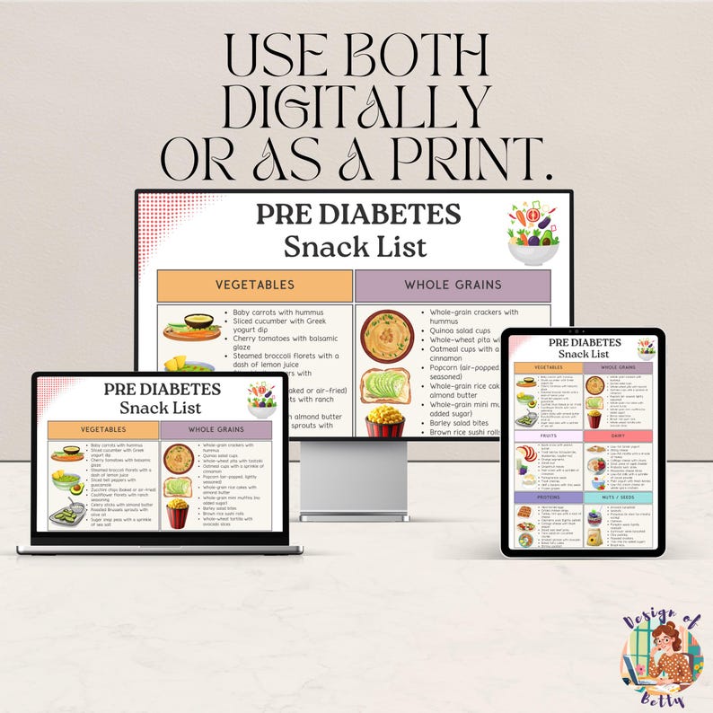 Pre-diabetes Snack List: Low Sugar Food Meal Plan (PDF) - Etsy