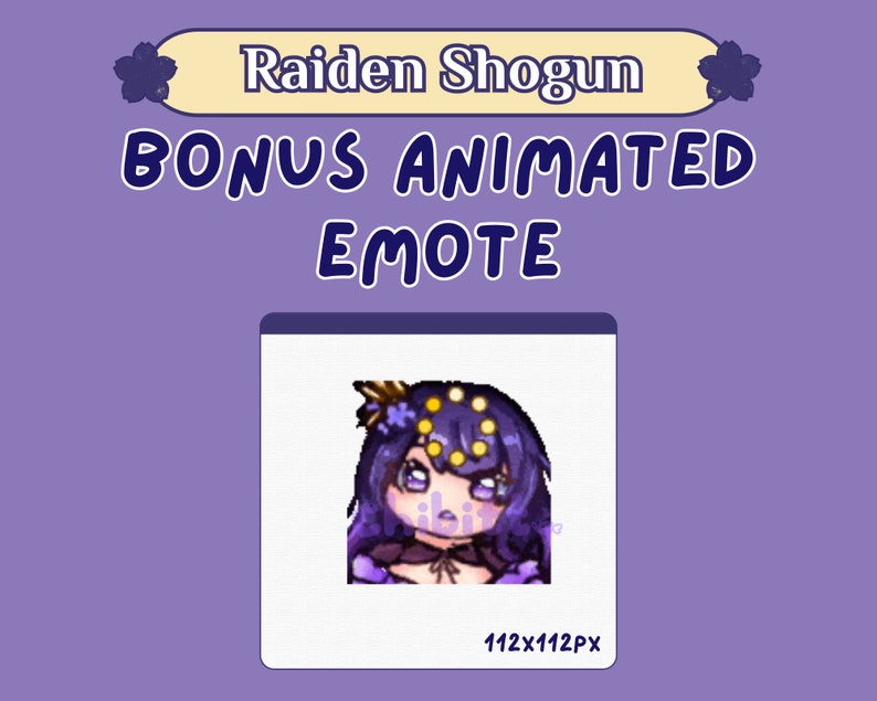 Raiden Shogun Genshin Impact Twitch Discord Emote Pack with a BONUS ... Raiden Shogun Genshin Impact Twitch Discord Emote Pack with a BONUS ...