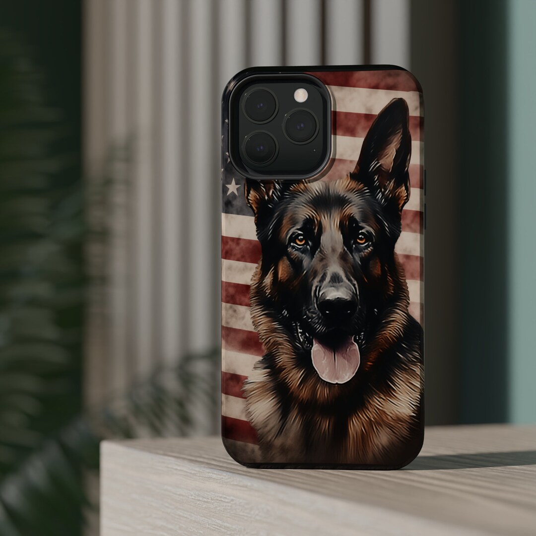 German Shepard Red White and Blue American Flag Service Dog Magsafe ...