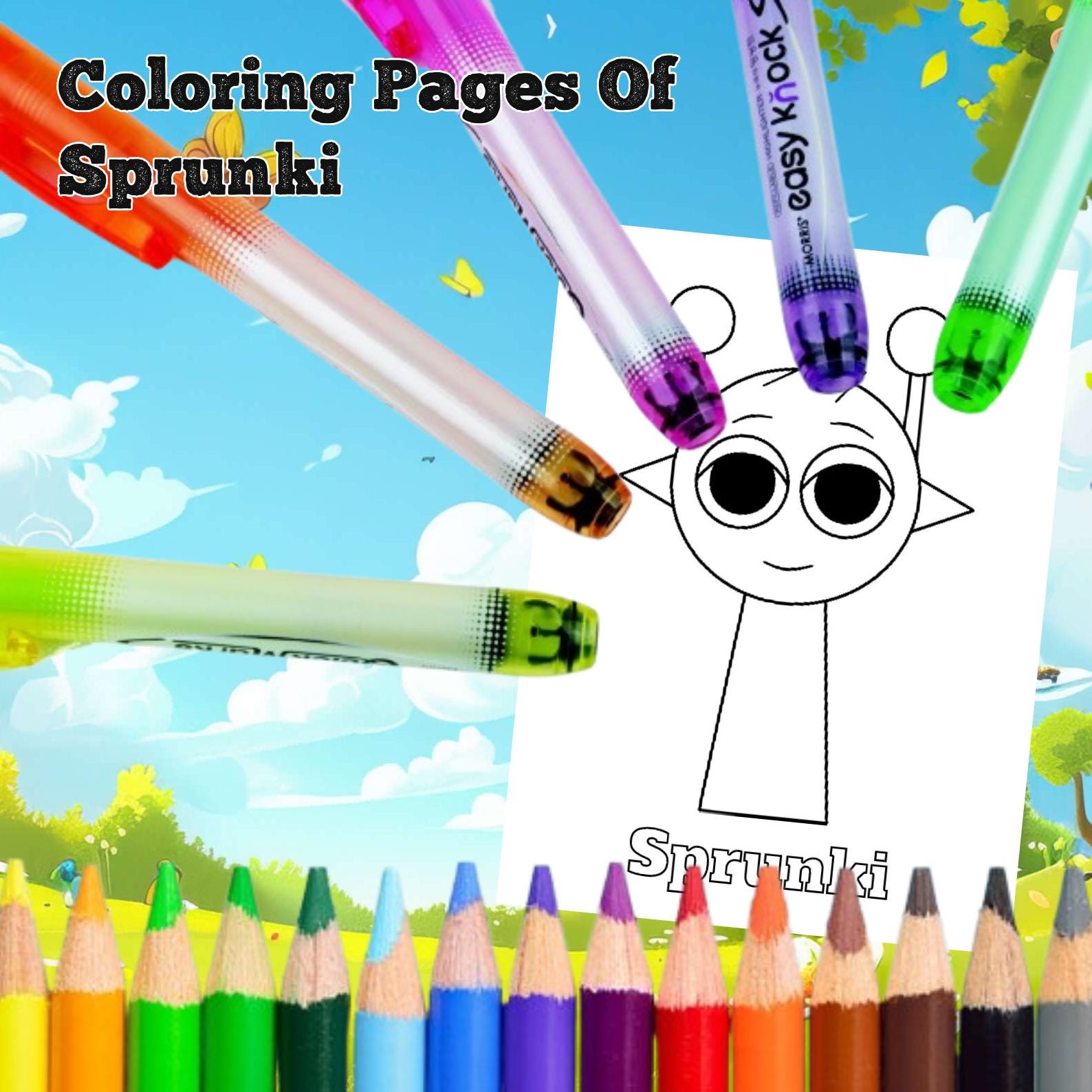4K Sprunki Characters Coloring 47 Pages Ready to Print for Kids in 4K ...