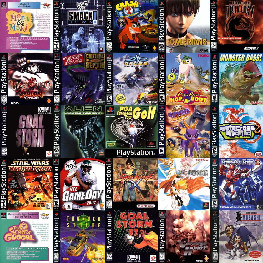 1500+ Vintage PS1 Game Covers | Retro Playstation Art (digital Download ...