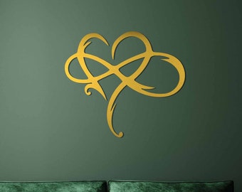 Eternal Love Metal Wall Decor, Metal Heart and Infinity Wall Art ...