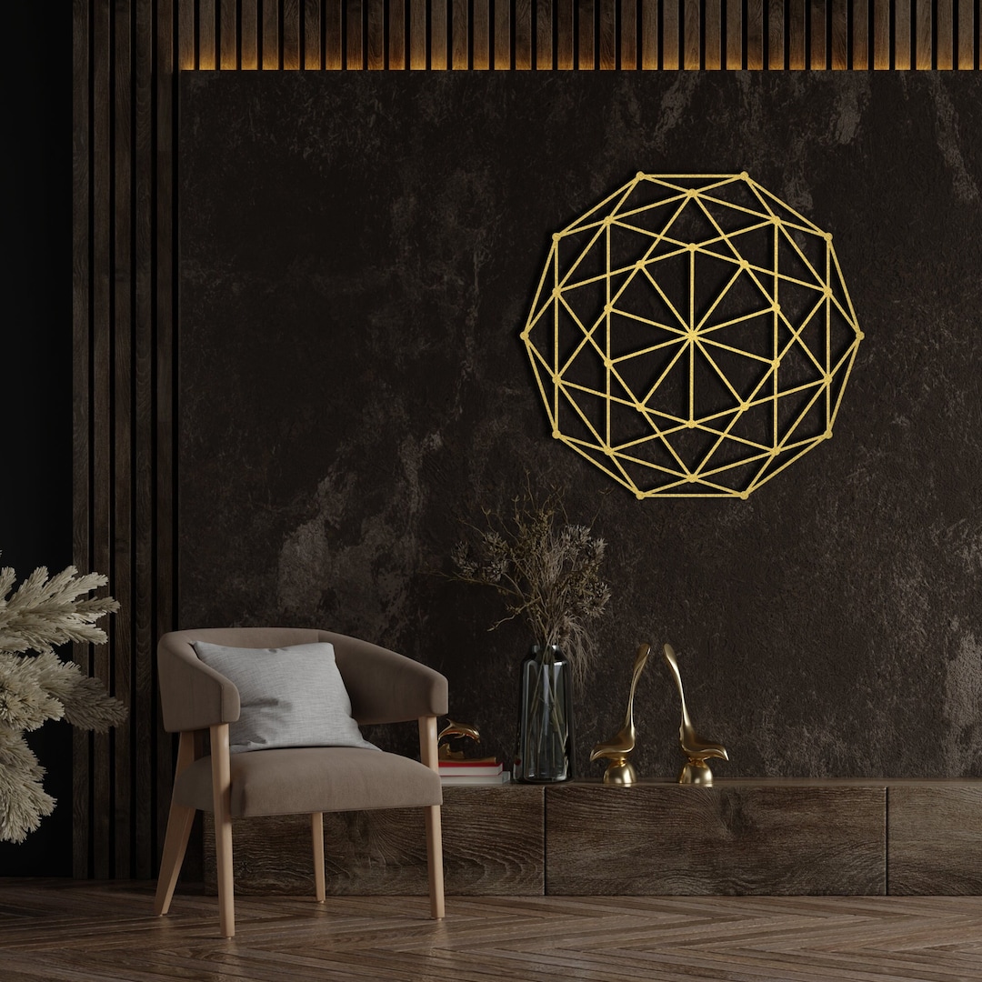 Sacred Geometry Metal Wall Art, Geometric Home Decoration, Sacred ...