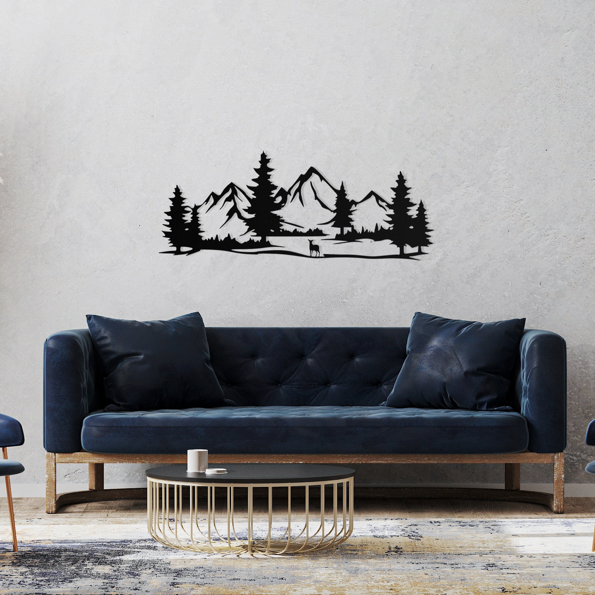Mountain Metal Wall Art, Nature Mountain Metal Decor, Mountain Decor ...