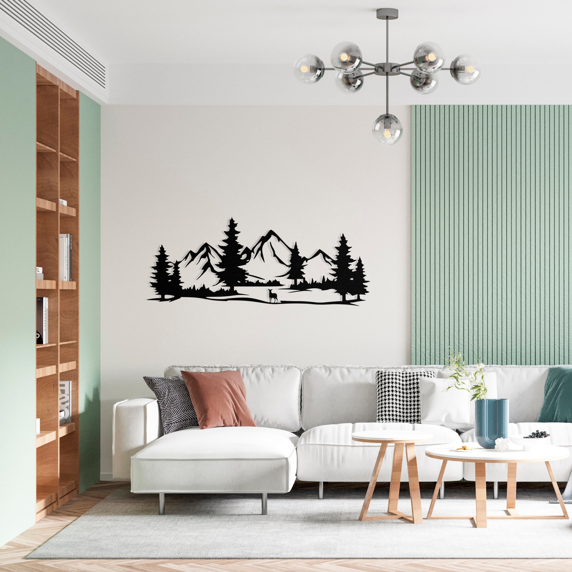 Mountain Metal Wall Art, Nature Mountain Metal Decor, Mountain Decor ...