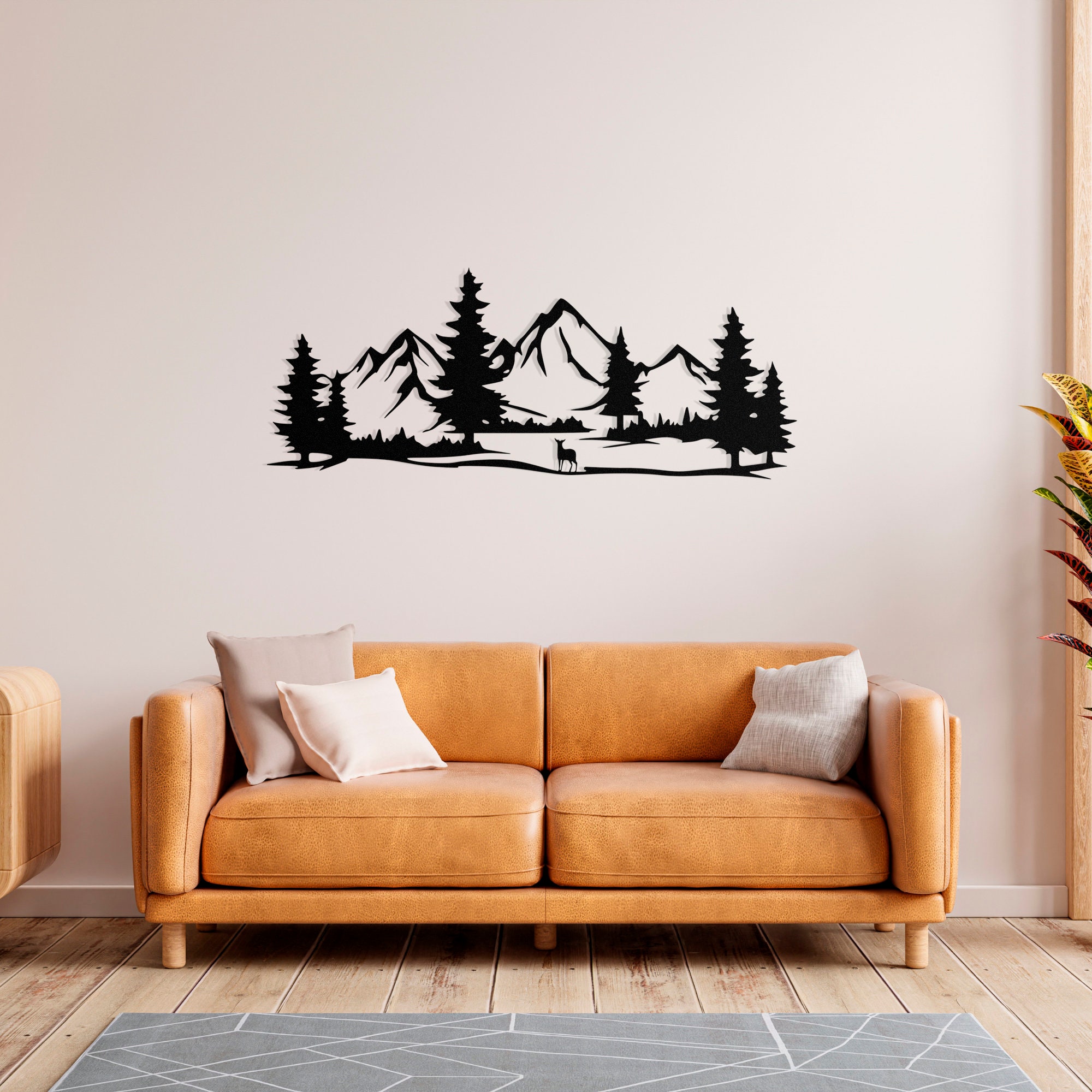 Mountain Metal Wall Art, Nature Mountain Metal Decor, Mountain Decor ...