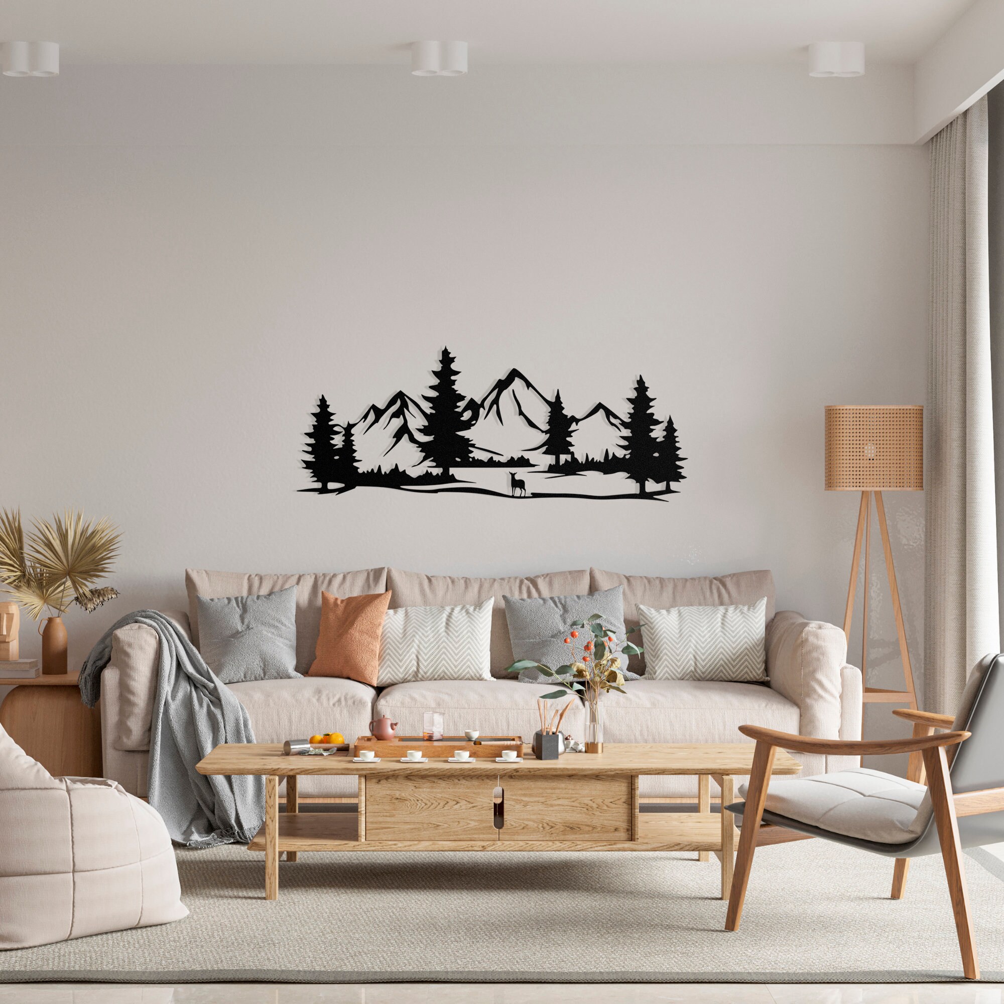 Mountain Metal Wall Art, Nature Mountain Metal Decor, Mountain Decor ...