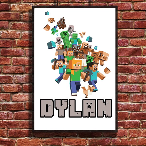 Mincraft Poster - Etsy UK