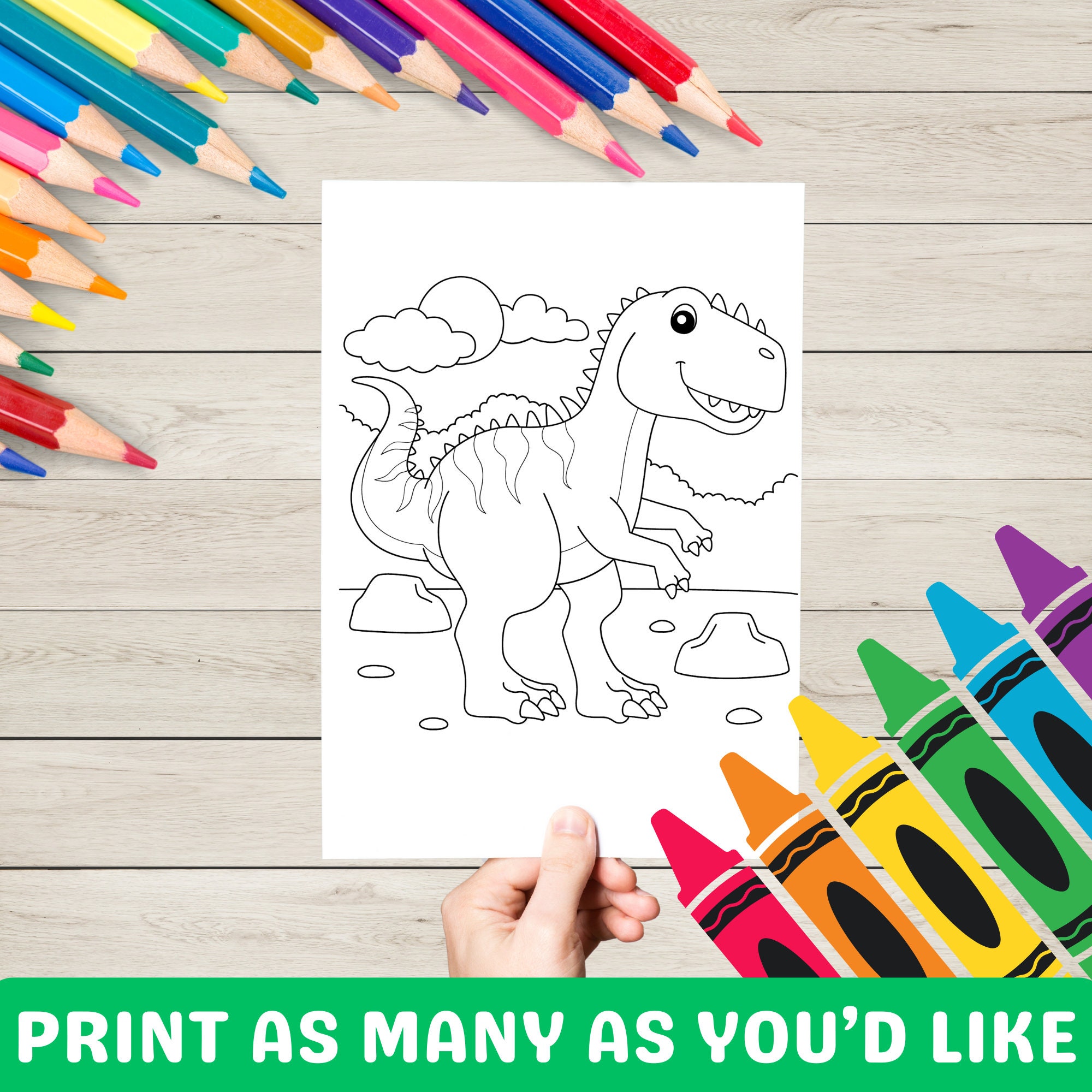 Dinosaur Coloring Sheets for Kids, Dino Coloring Pages,printable ...