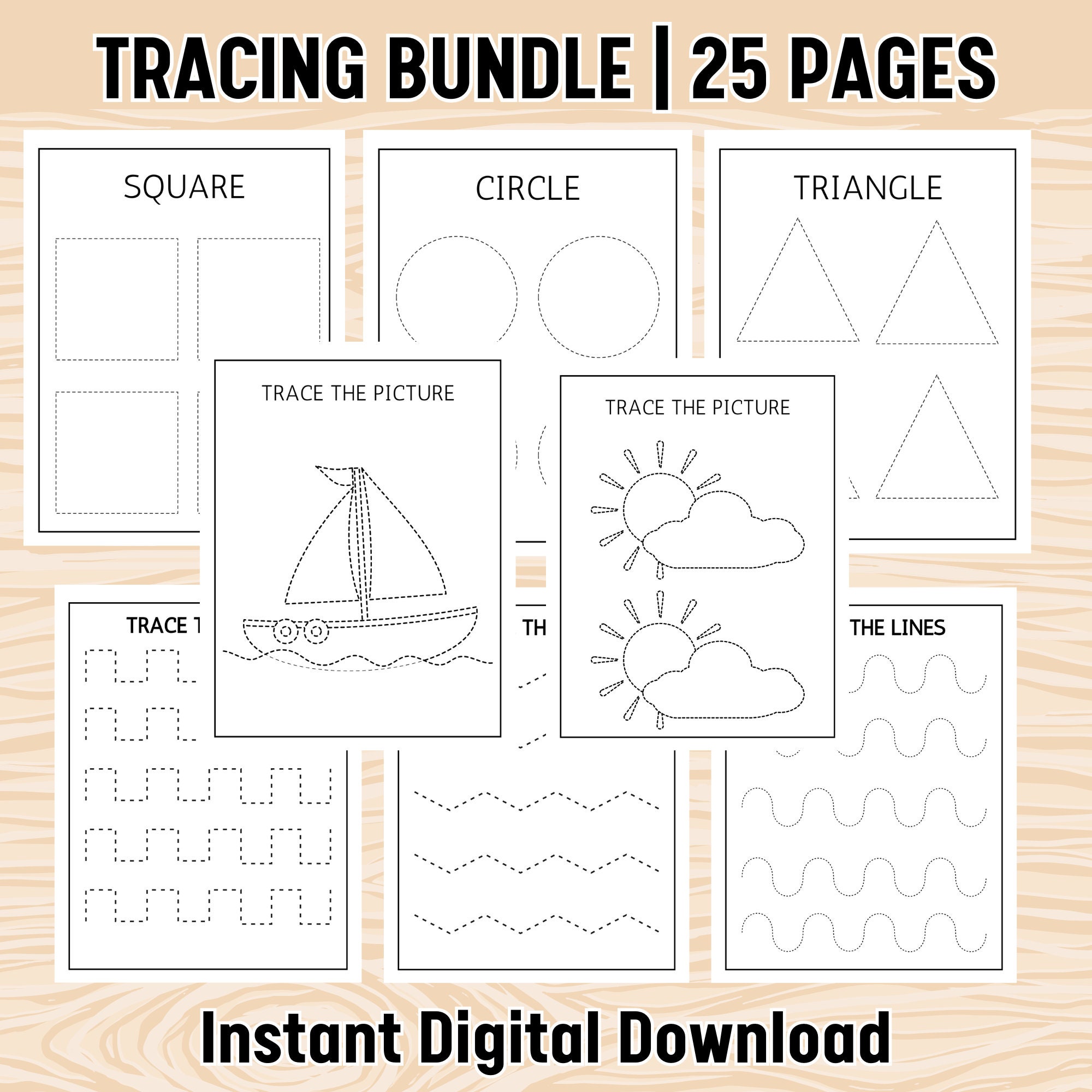 Trace the Line Printable Trace the Line Activity Sheets Printable ...