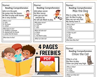 1st Grade Reading Fluency Passages Reading Comprehension - Etsy