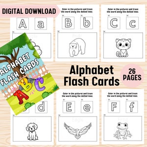 Printable Alphabet Flash Cards for Kindergarten,flash Cards for Kids ...