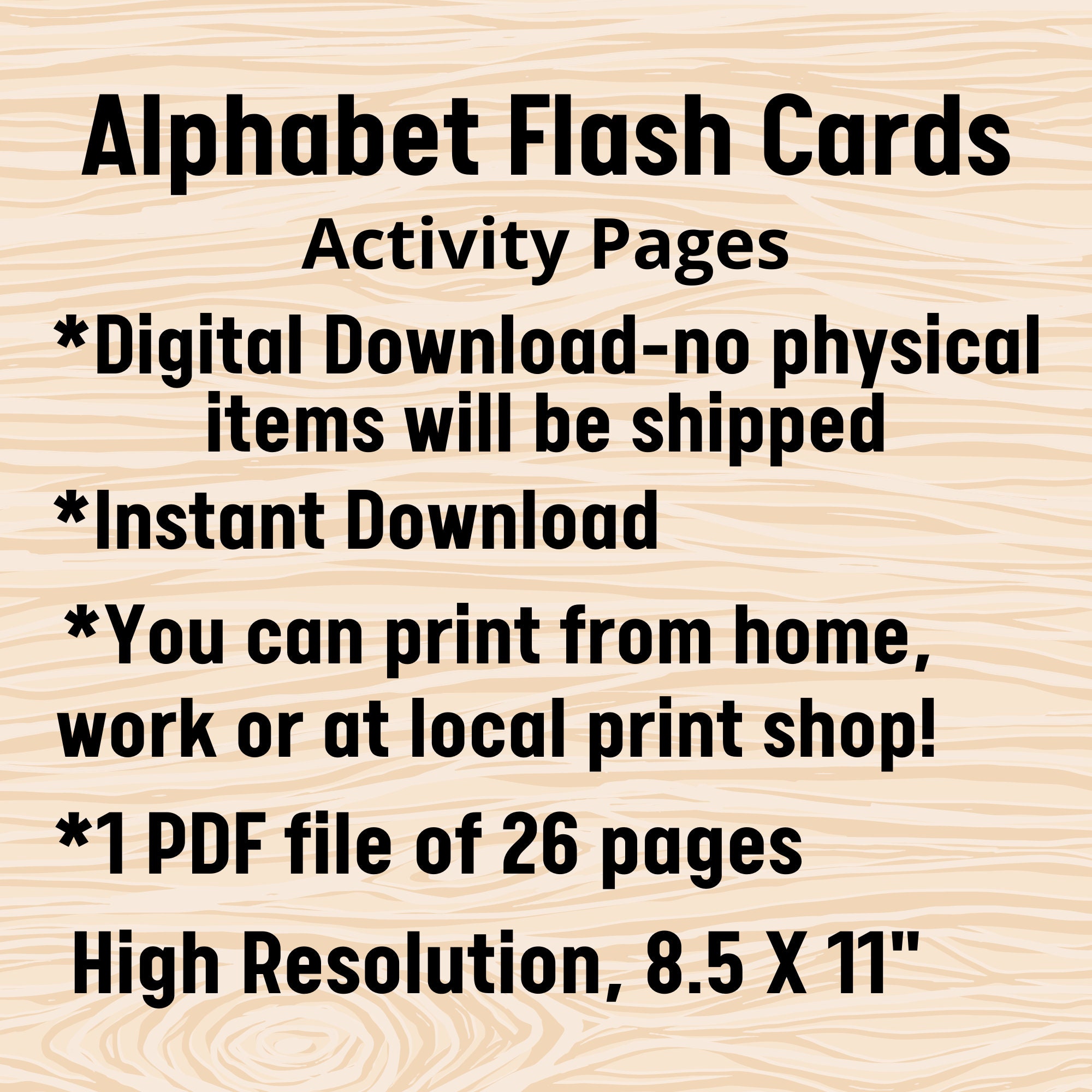 Printable Alphabet Flash Cards for Kindergarten,flash Cards for Kids ...