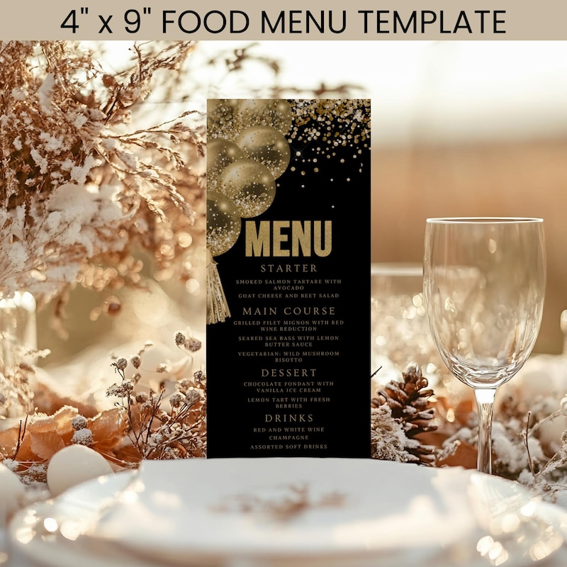 Gold Menu - Etsy