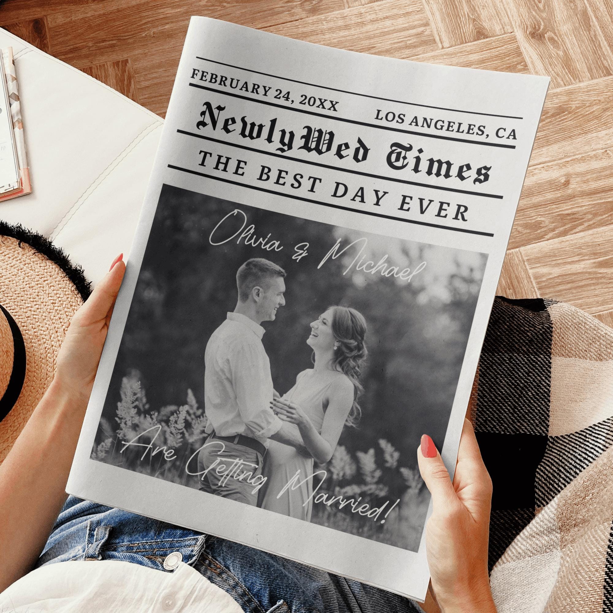 Wedding Newspaper Template, Wedding Newspaper Template With Photo ...