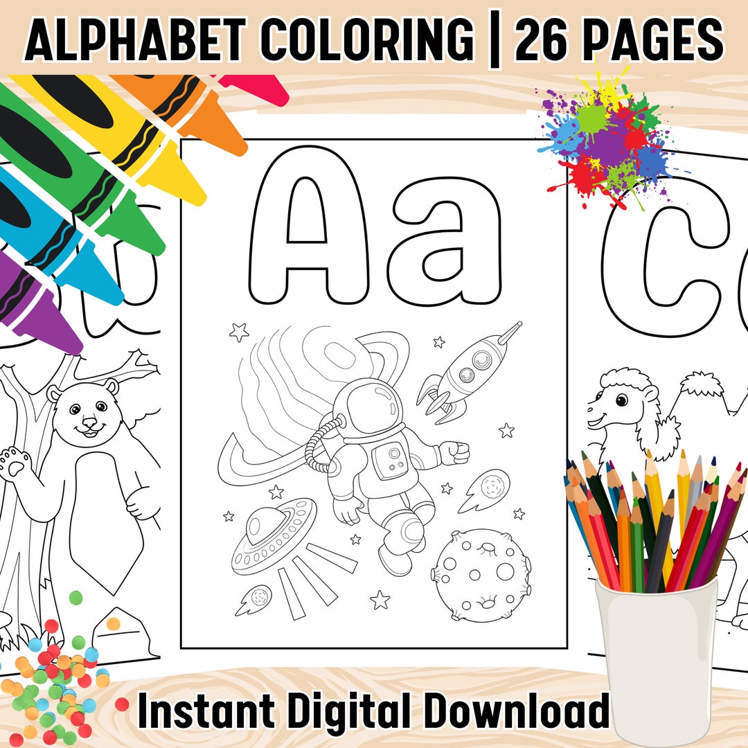 Alphabet Coloring Pages for Kids,coloring Pages for Preschool ...