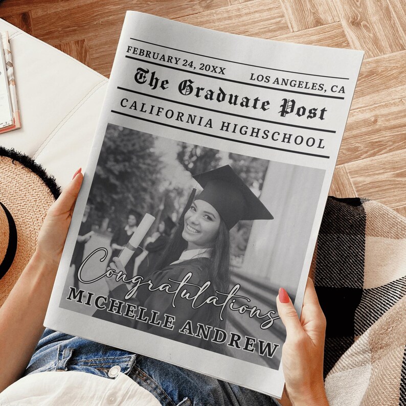 Graduation Party Newspaper Template, Graduation Newspaper Template With ...