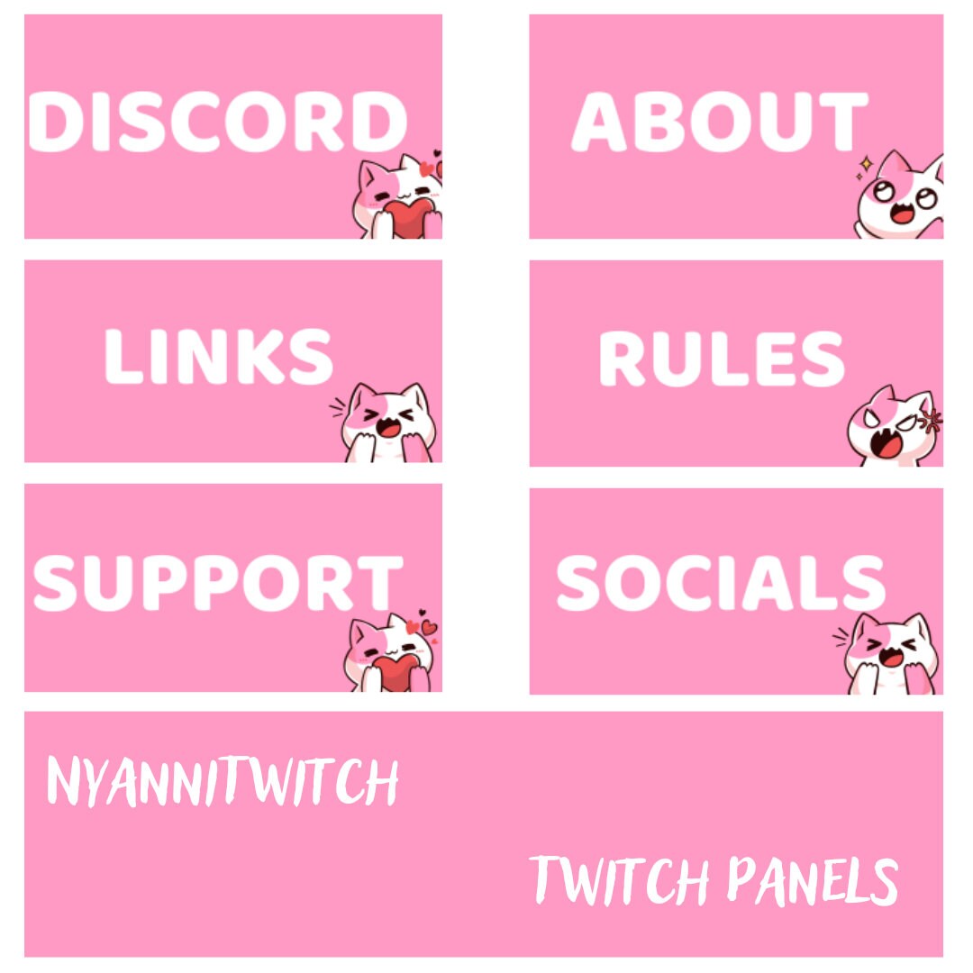 Twitch Panels Cute Kitty - Etsy