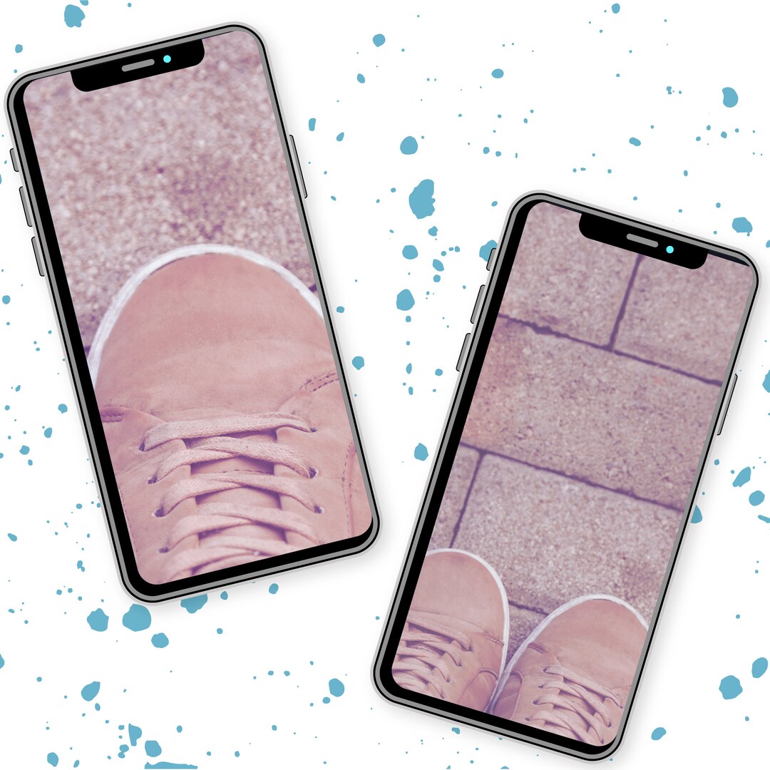 Set of Two Flirty Phone Wallpapers Featuring a High-quality Photo of a ...