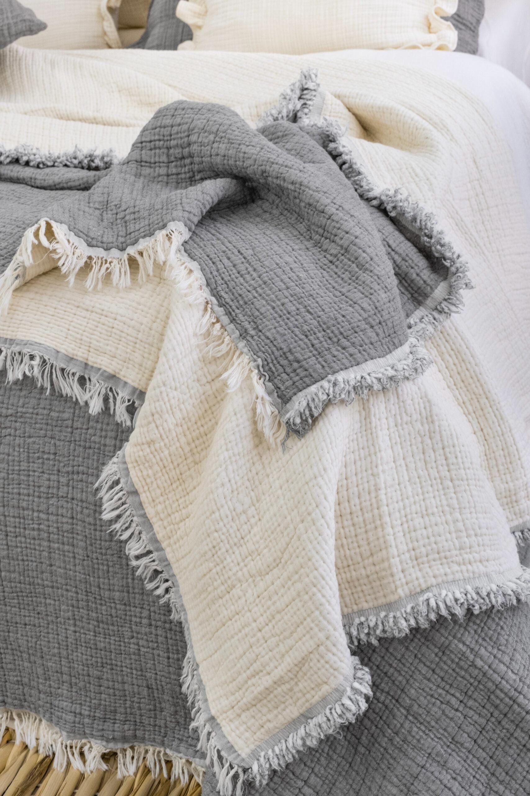 8 Layer Thick Muslin Comforter, Extra Soft Cotton King Size Muslin ...