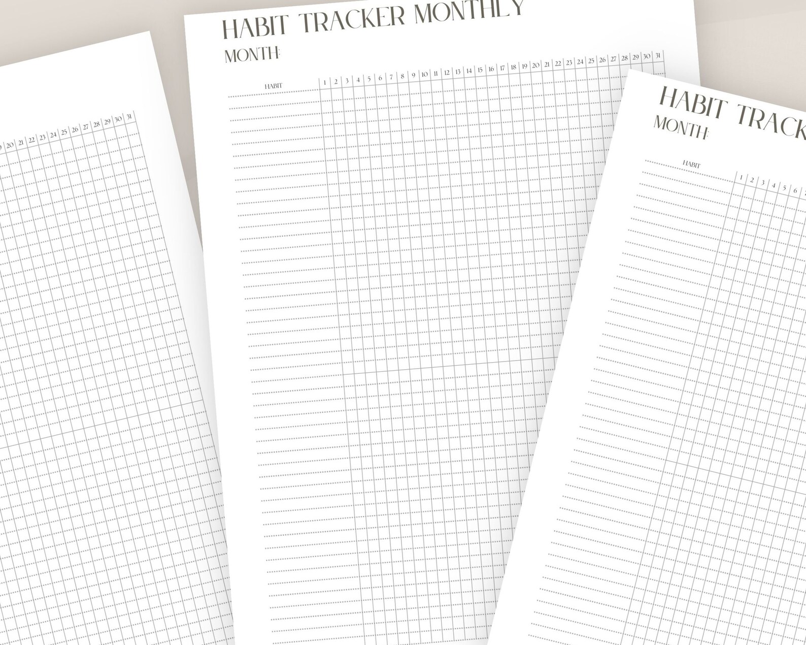 Monthly Habit Tracker Digital Printable 2024 Tracker Daily and Monthly ...