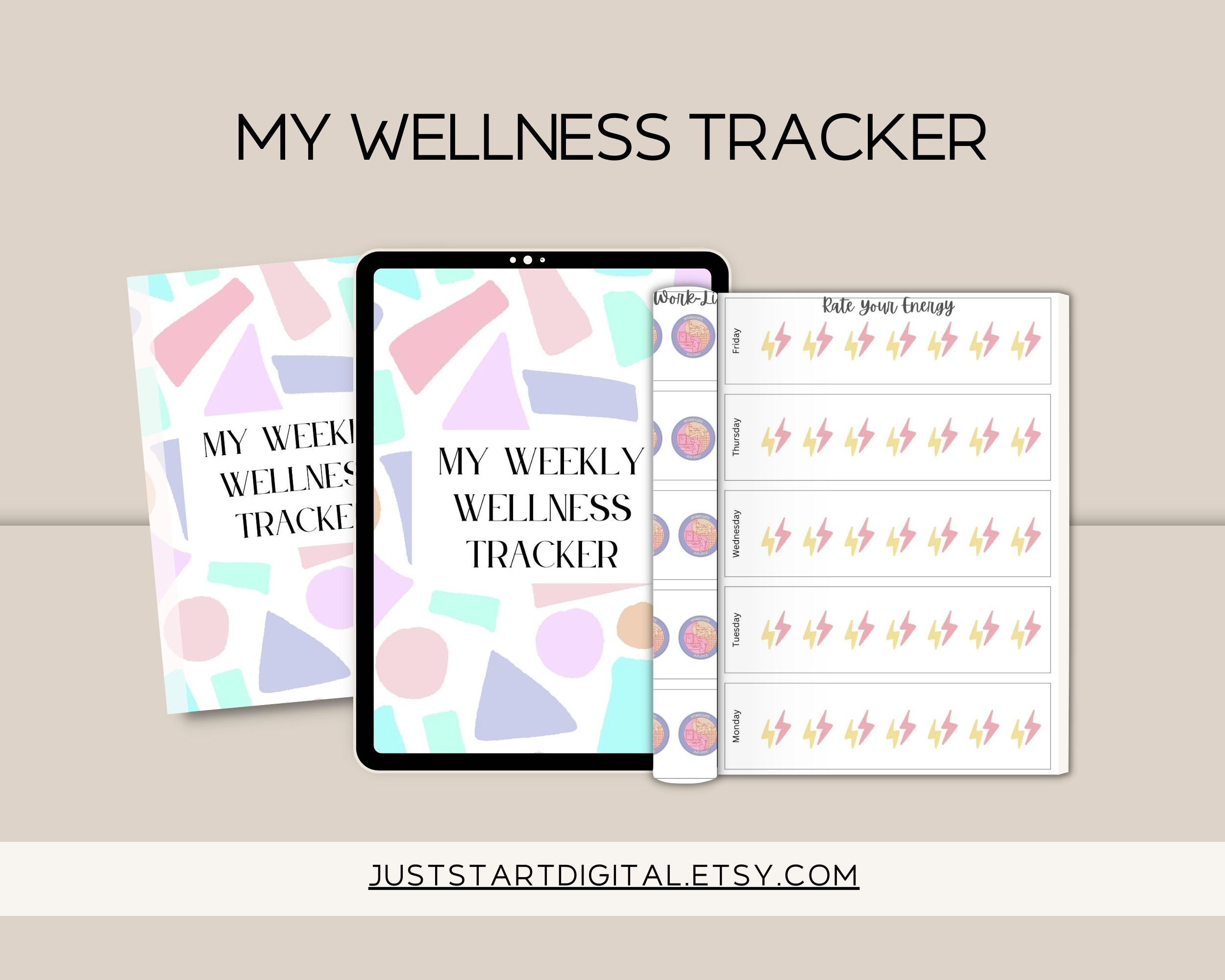Printable Digital Weekly Wellness Tracker to Achieve Wellness Goals ...