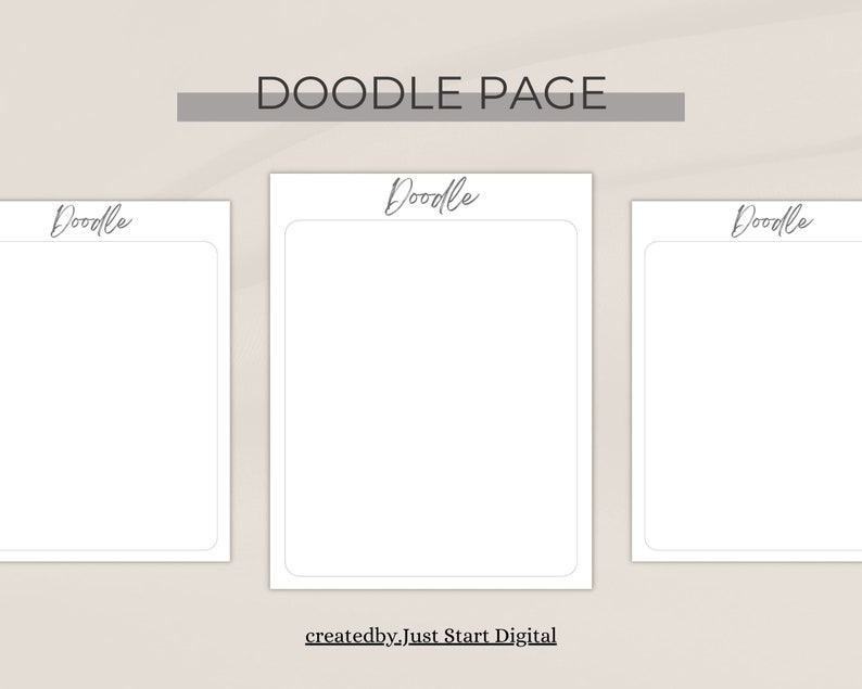 Doodle Page: Printable Scribble Art Planner (digital Download) - Etsy