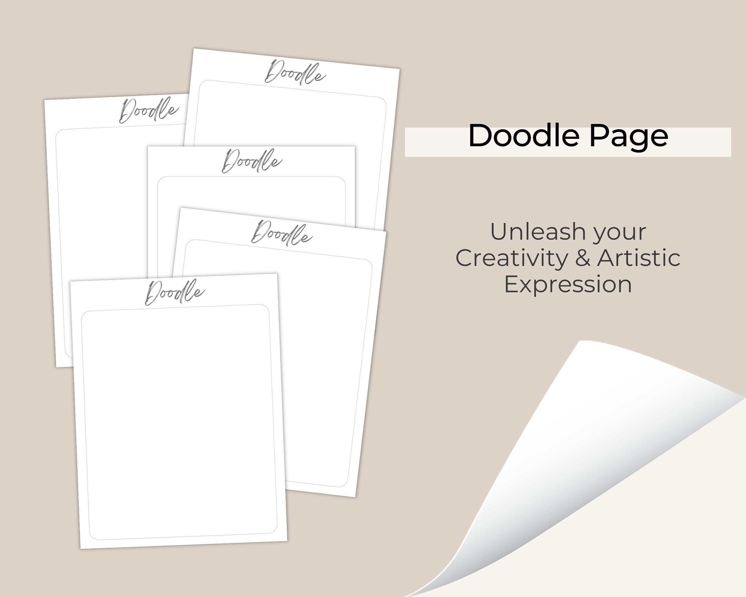 Doodle Page: Printable Scribble Art Planner (digital Download) - Etsy