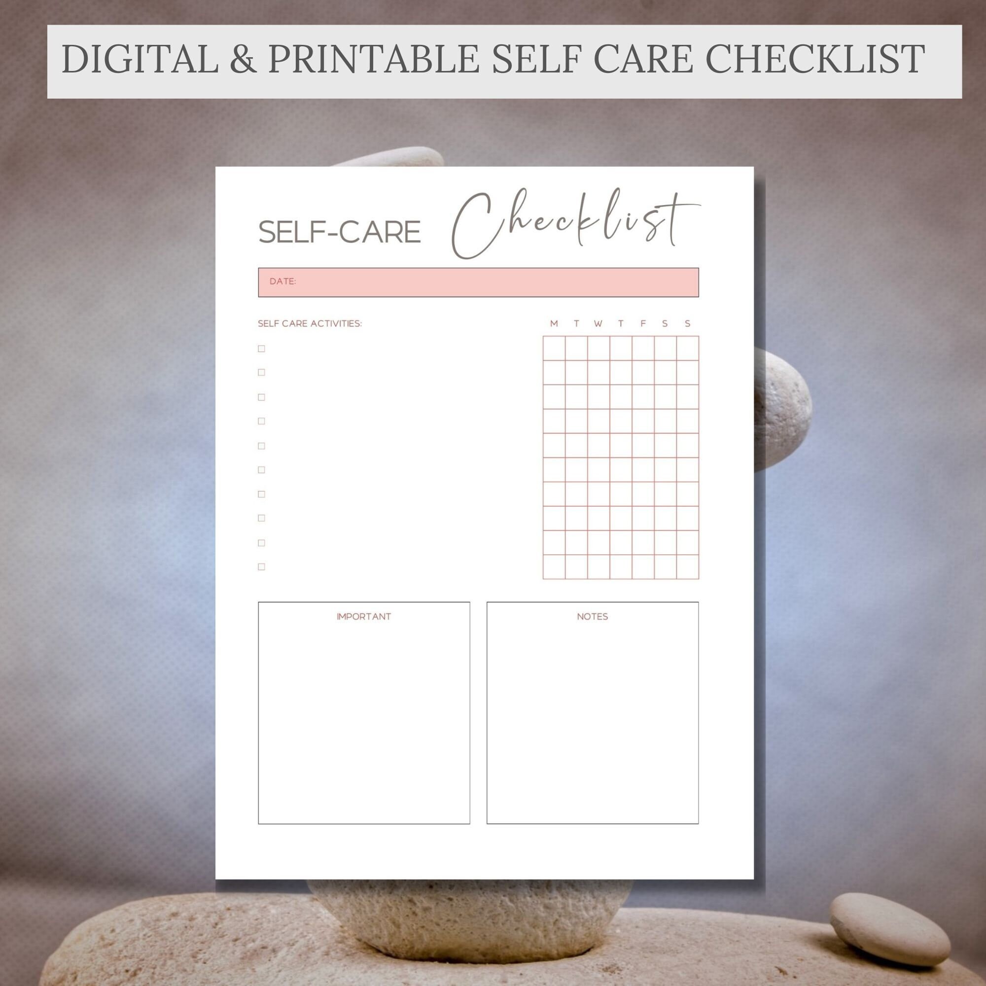 Self-care Checklist Quick Guide ADHD Self Care Weekly Self Care ...