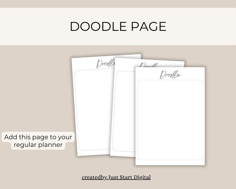 Doodle Page: Printable Scribble Art Planner (digital Download) - Etsy