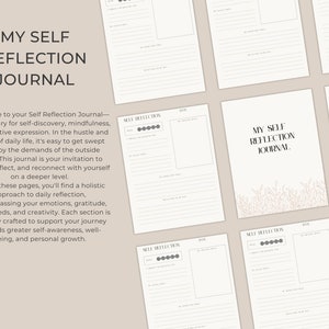Self Reflection Journal Digital Printable for Daily Reflection and ...