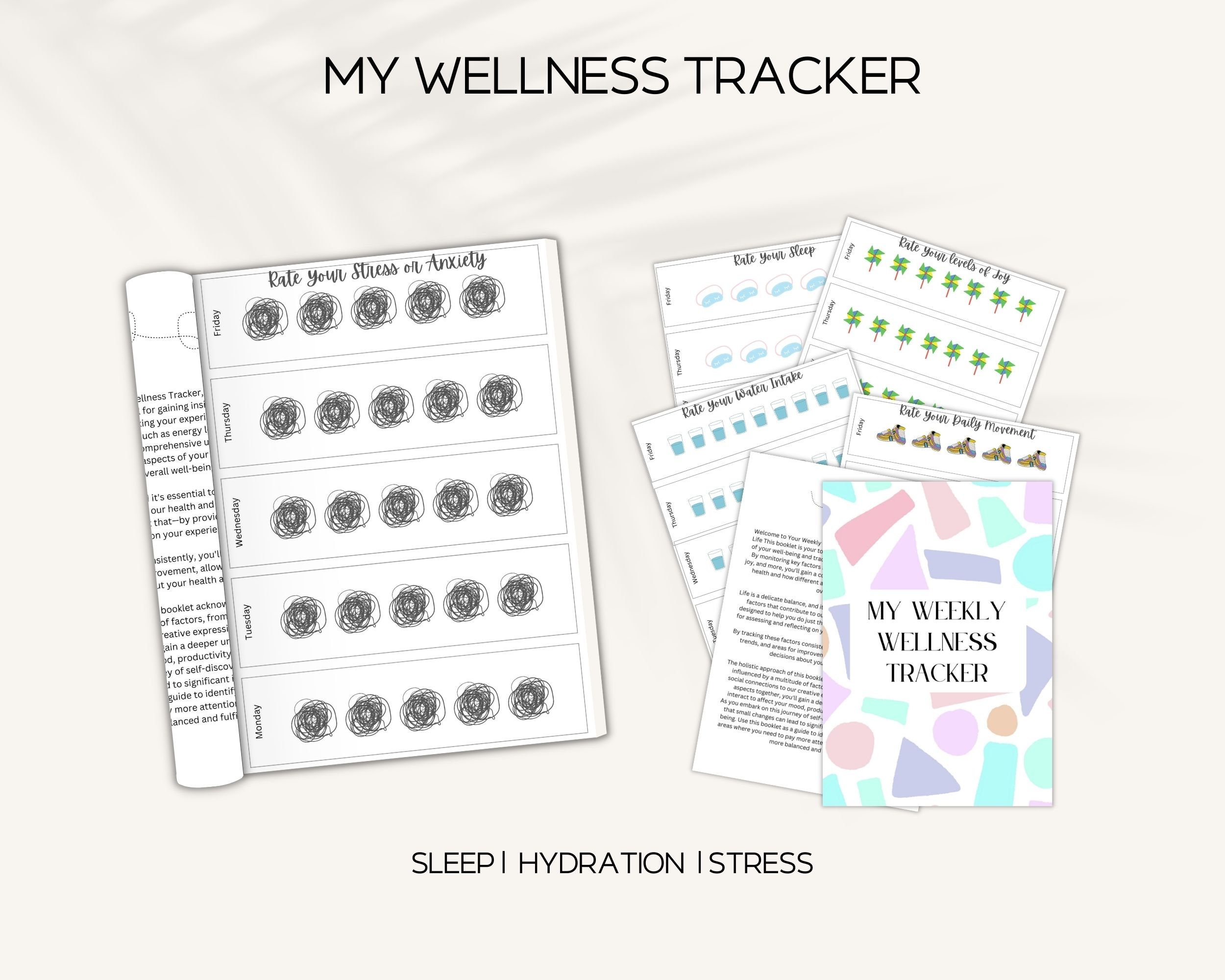 Printable Digital Weekly Wellness Tracker to Achieve Wellness Goals ...