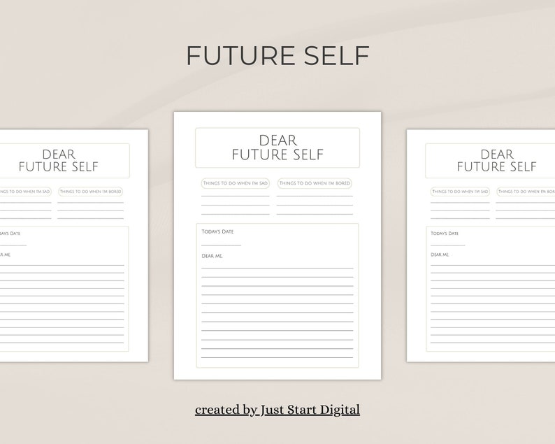 Letter to Future Self Template: Mental Health Journal (digital Download ...