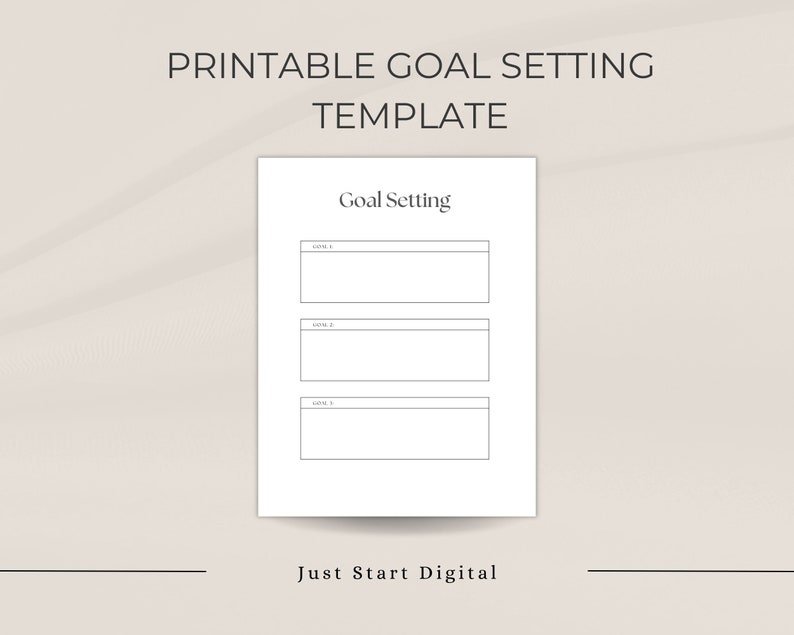Goal Setting Template: Printable Planner Inserts (digital Download) - Etsy