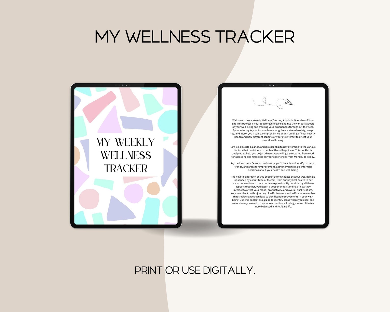 Printable Digital Weekly Wellness Tracker to Achieve Wellness Goals ...