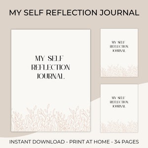 Self Reflection Journal Digital Printable for Daily Reflection and ...