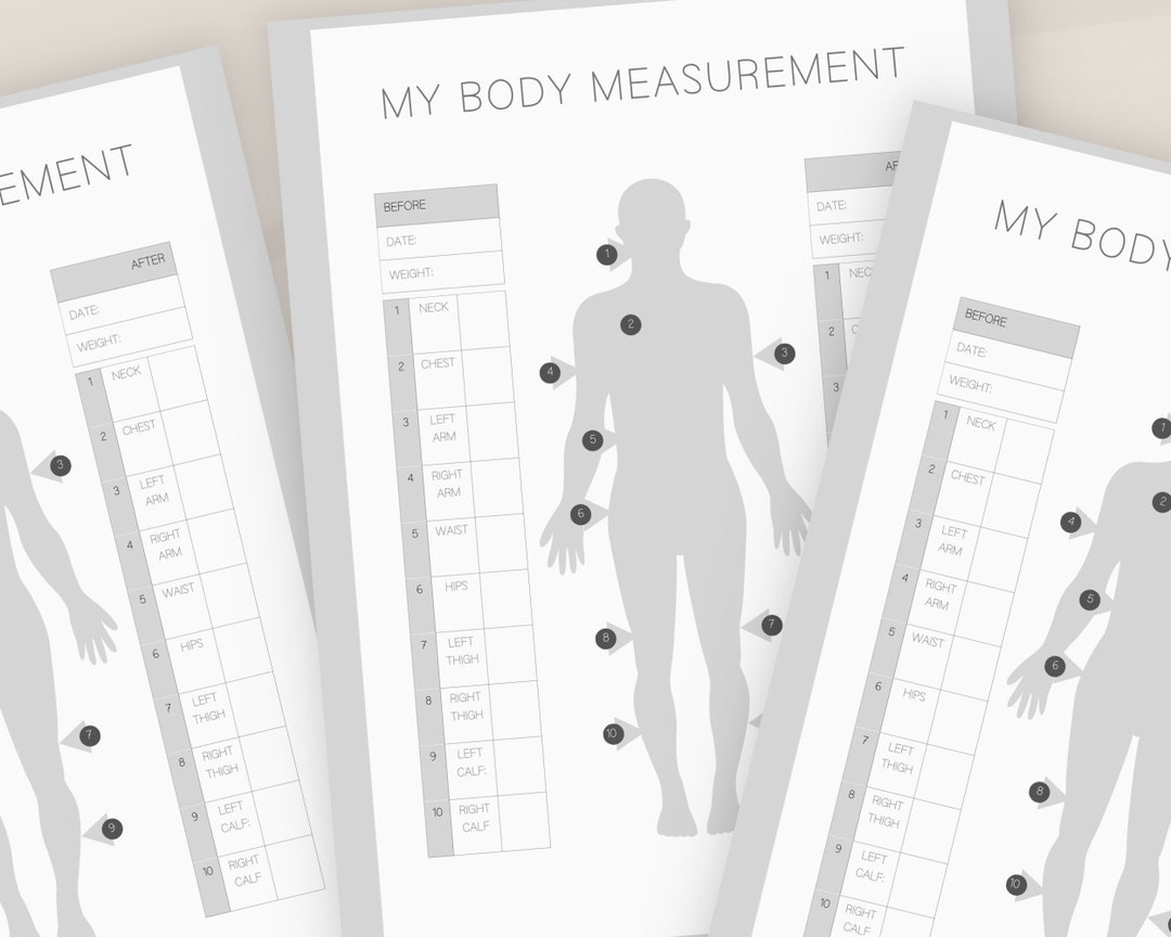Body Measurement Template to Track Weight Loss and Improve Overall ...
