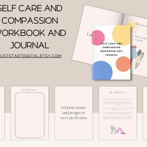 Self Care and Compassion Workbook and Journal Digital Printable Mental ...