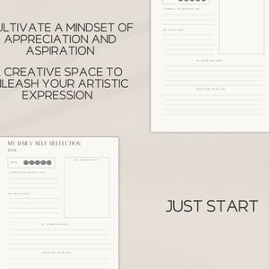 Daily Self Reflection Digital and Printable One Pager for Mindfulness ...