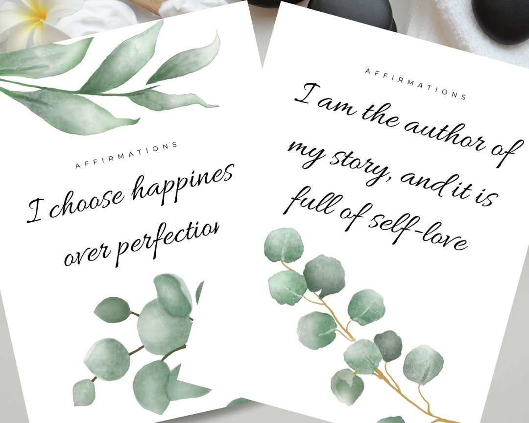 Affirmation Cards for Positive Self Esteem and Mental Health Positive ...